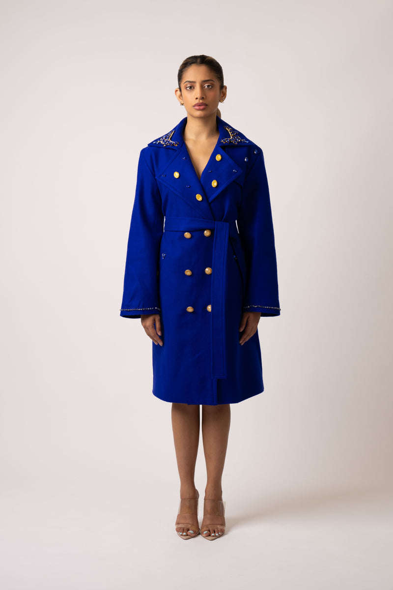 Ilya Indigo Wool Coat – MauiXLolita.com